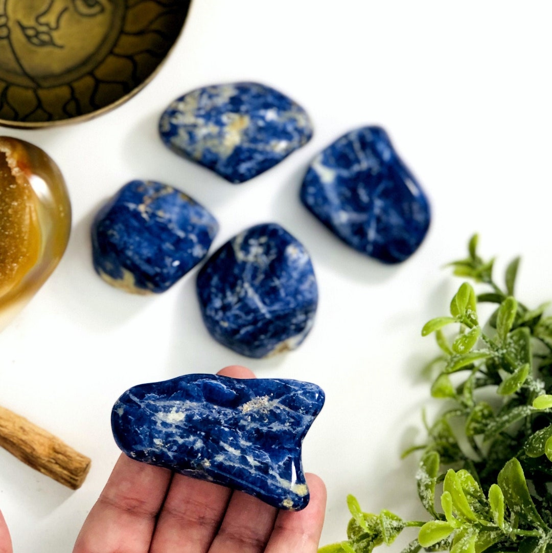 Blue Sodalite Tumbled Stones Gemstones - Large Polished Stones ...