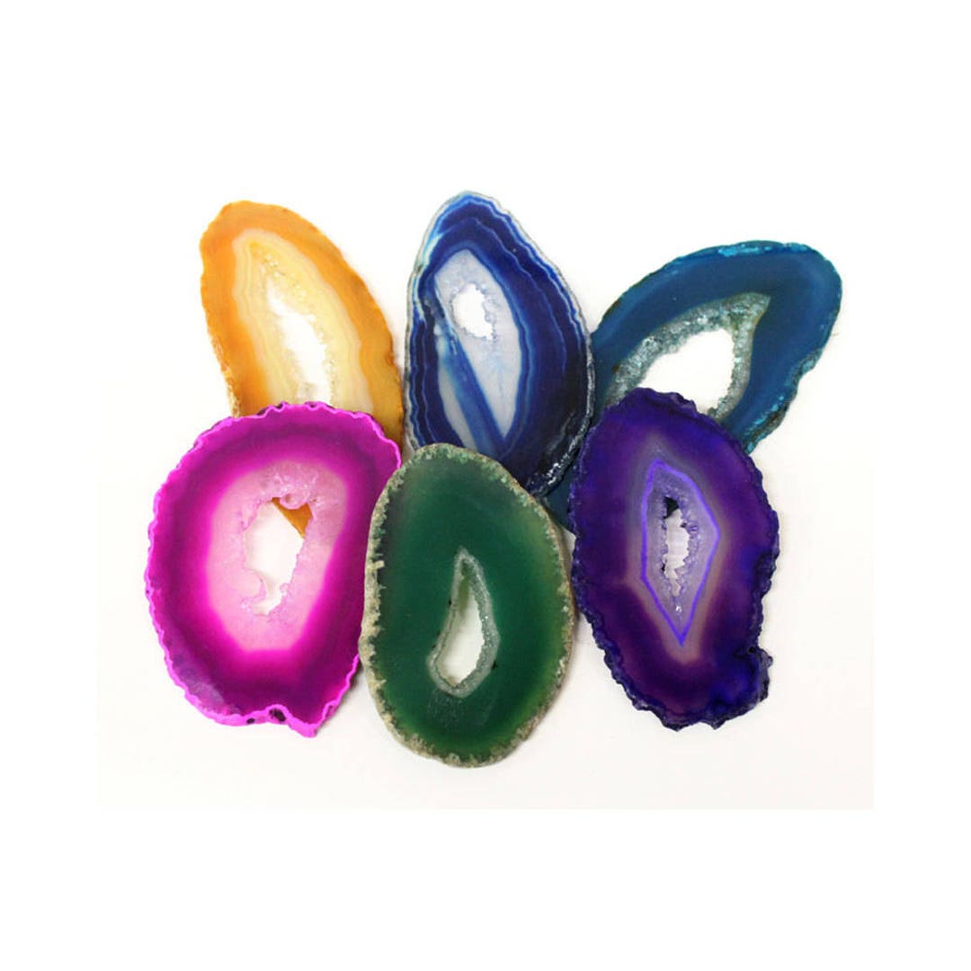 Agate Slice Crystal - Extra Grade Open Druzy Center - Pick Your Colors ...