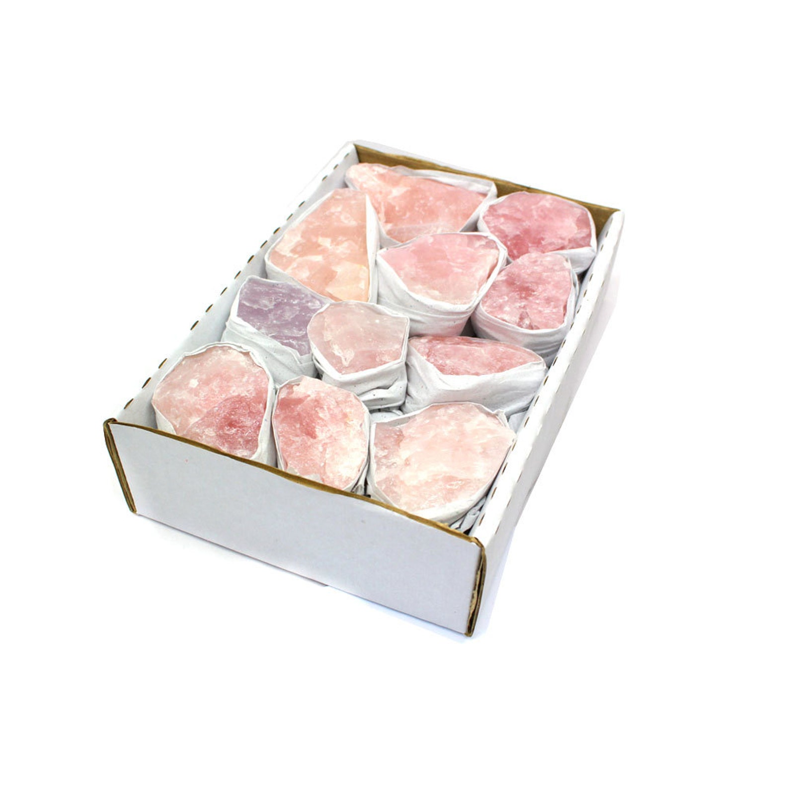 Rough Rose Quartz Flat Box Box Size 7.5x5x2 - Etsy