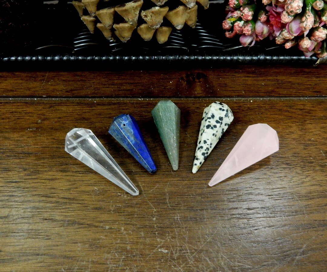 Pendulum Point Top Side Drilled Bead - Metaphysical - Chakra - Crystal ...
