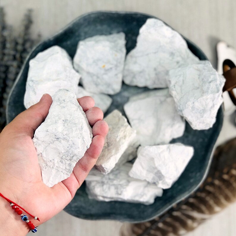 Howlite Crystal Rough Stone - 1 Large Piece - Etsy