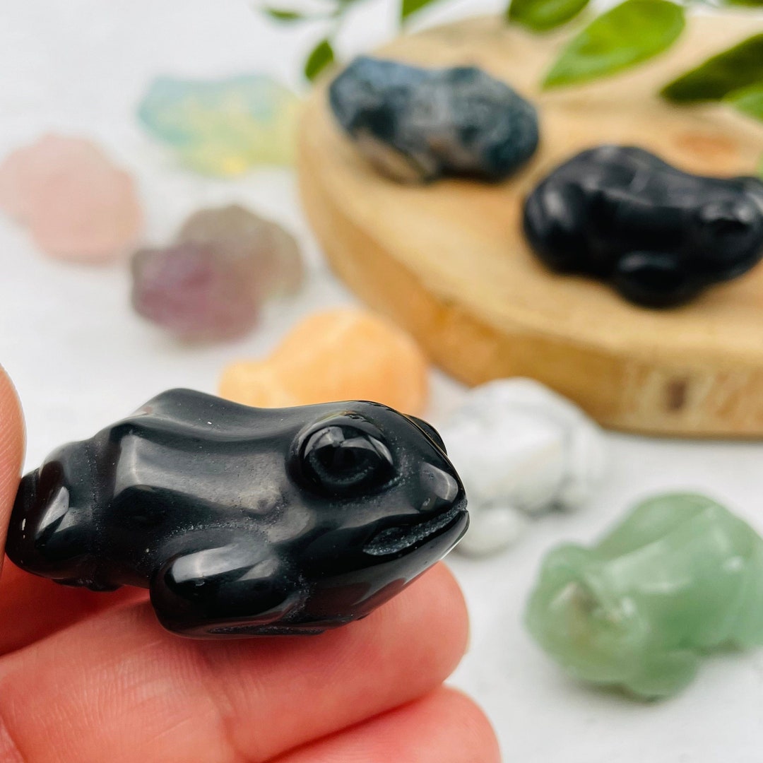Gemstone Frog Carved Toads - Etsy