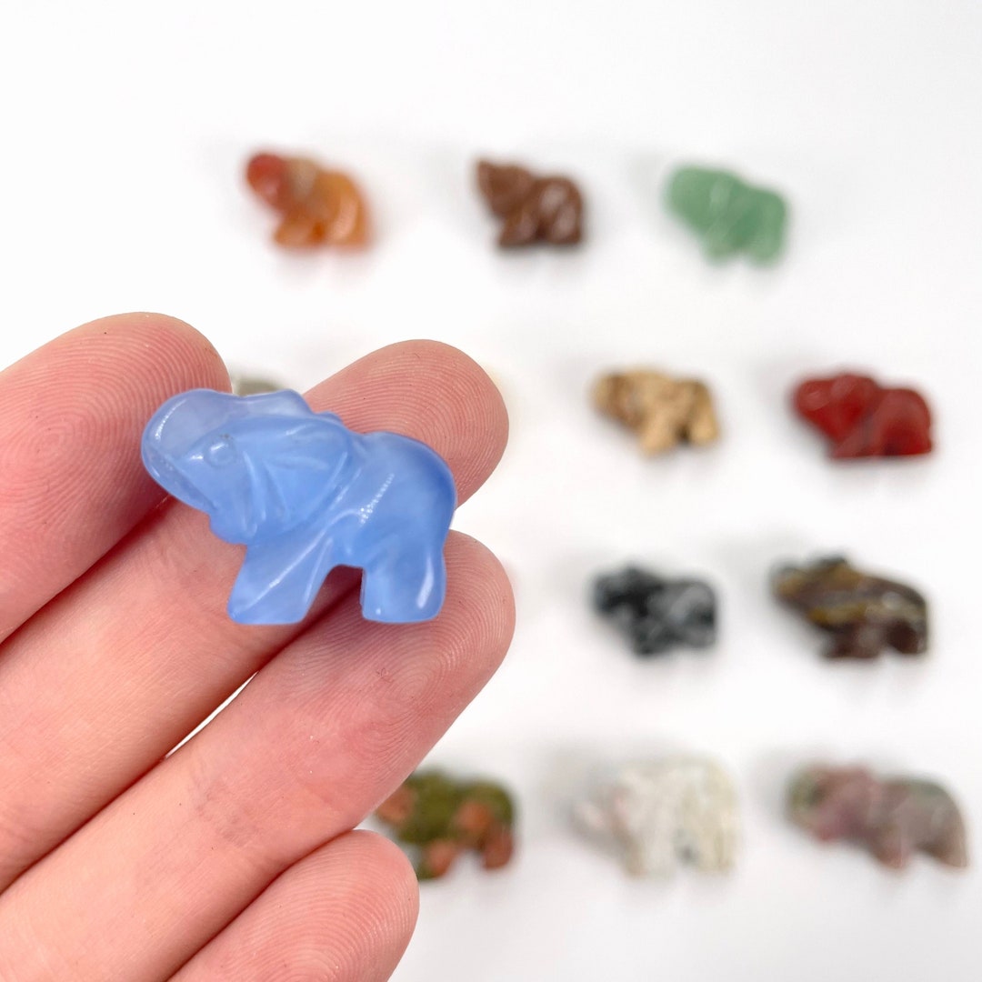 Gemstone Elephants Top Drilled You Choose Your Stone - Etsy