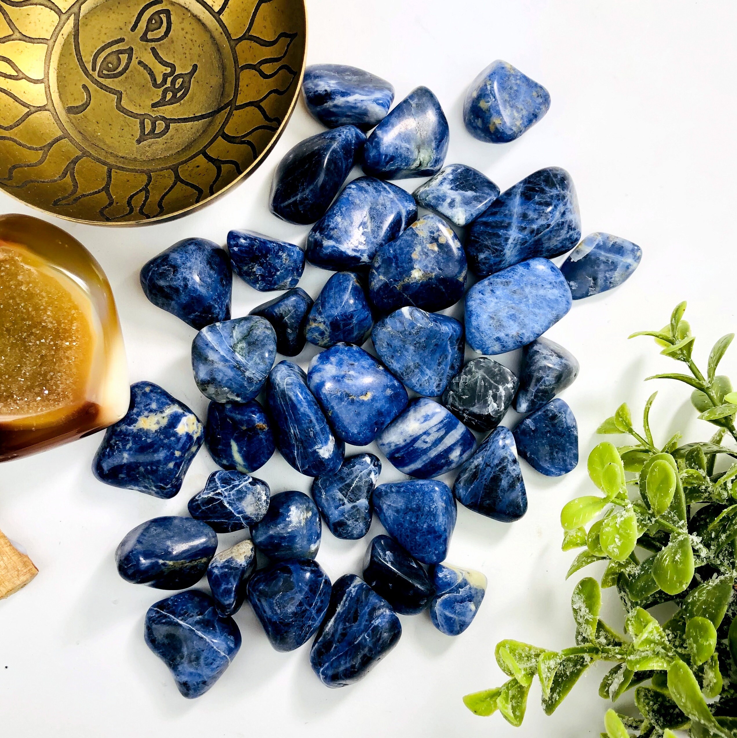 1 Lb Blue Sodalite Tumbled Gemstones – Polished Stones, Jewelry ...
