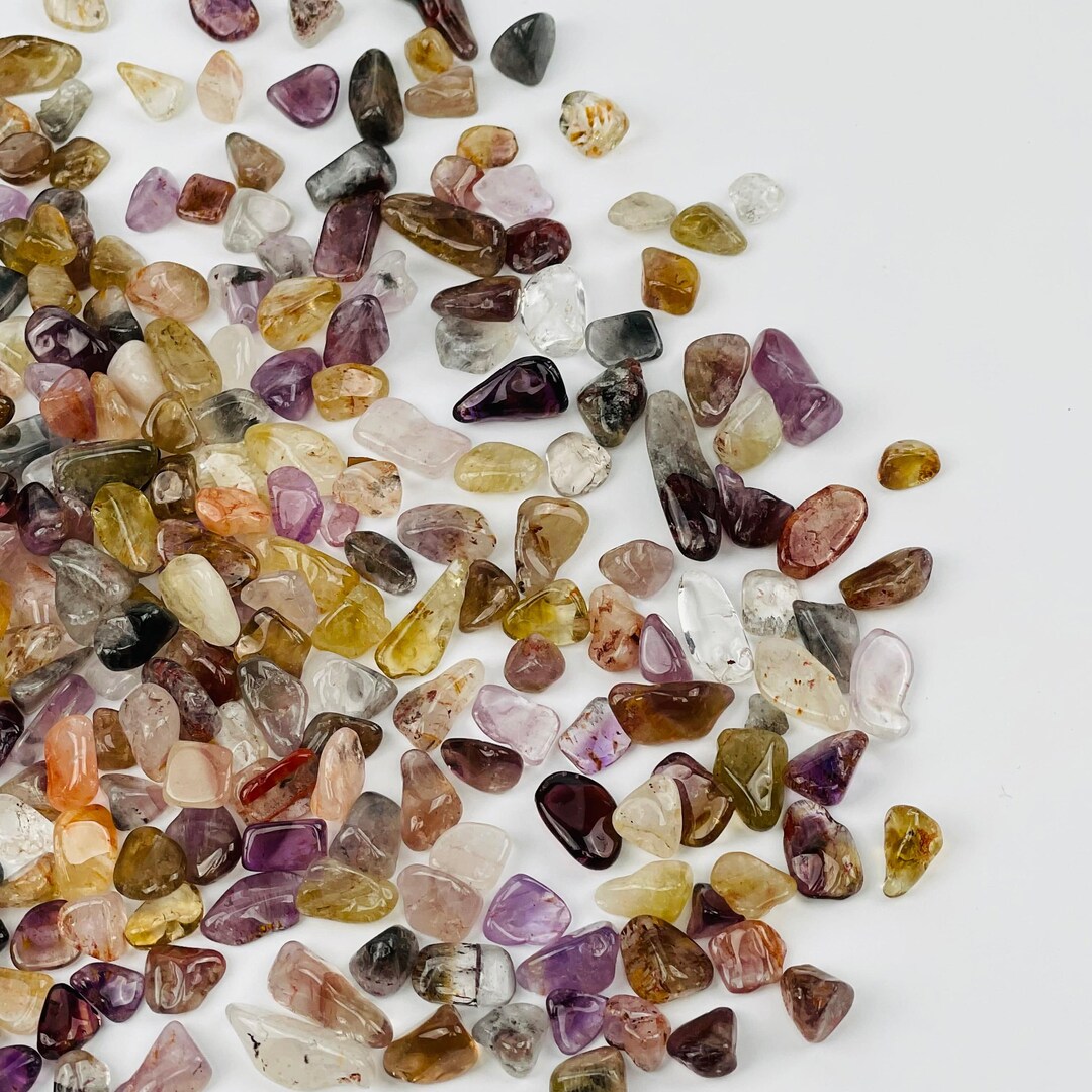 Seven Minerals in One Tumbled Crystal Chips - 1/2 Pound Bag Wholesale ...