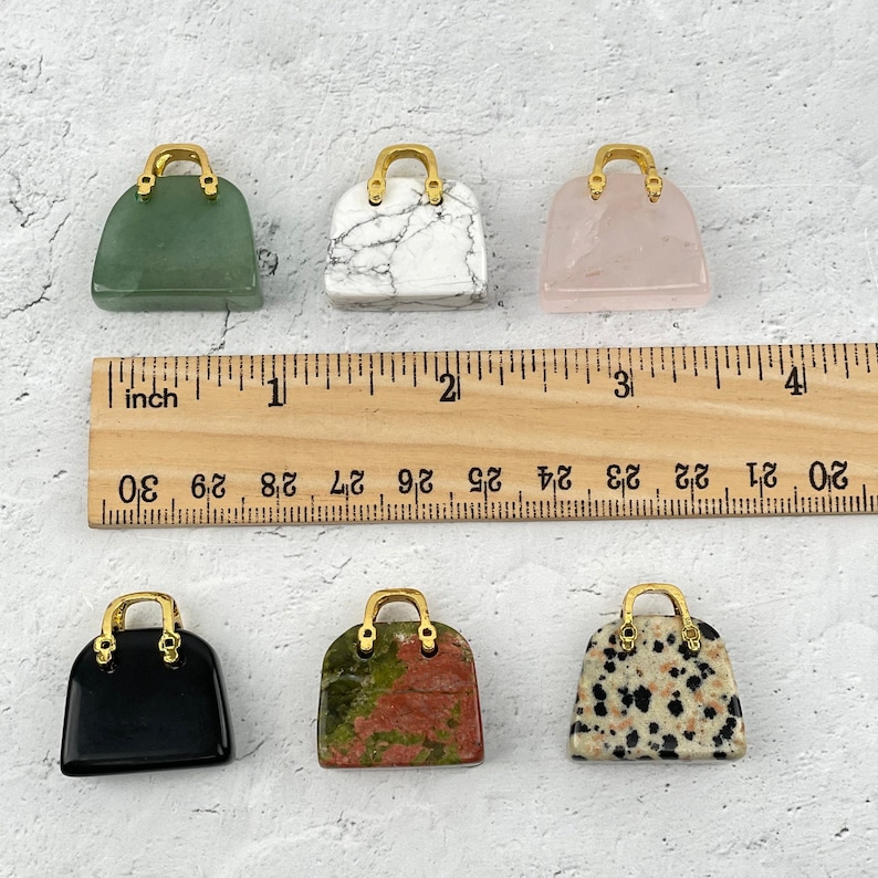 Gemstone Purses With Gold Tone Handles- You Choose Stone Jewelry Supply ...