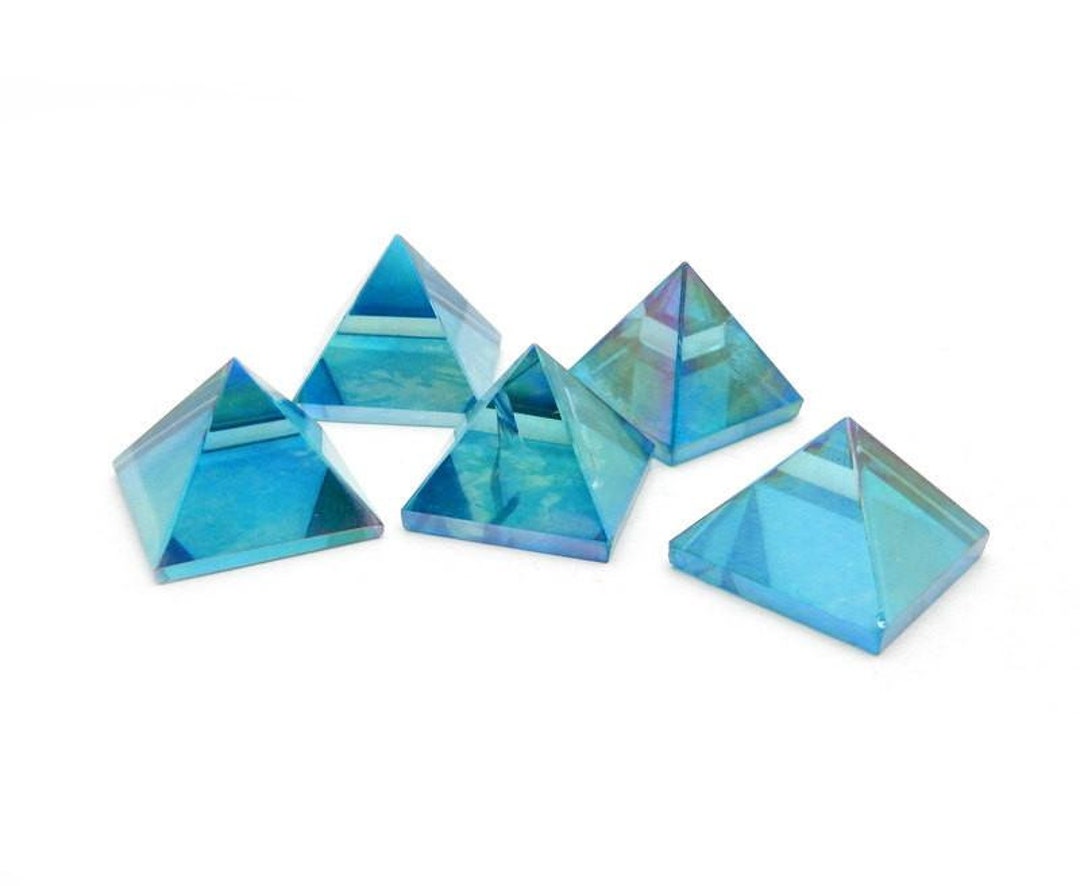 Aqua Aura Quartz Pyramid – Iridescent Crystal, Reiki Healing - Etsy