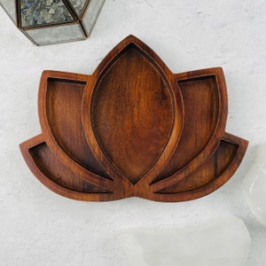Lotus Flower Wooden Tray - Etsy