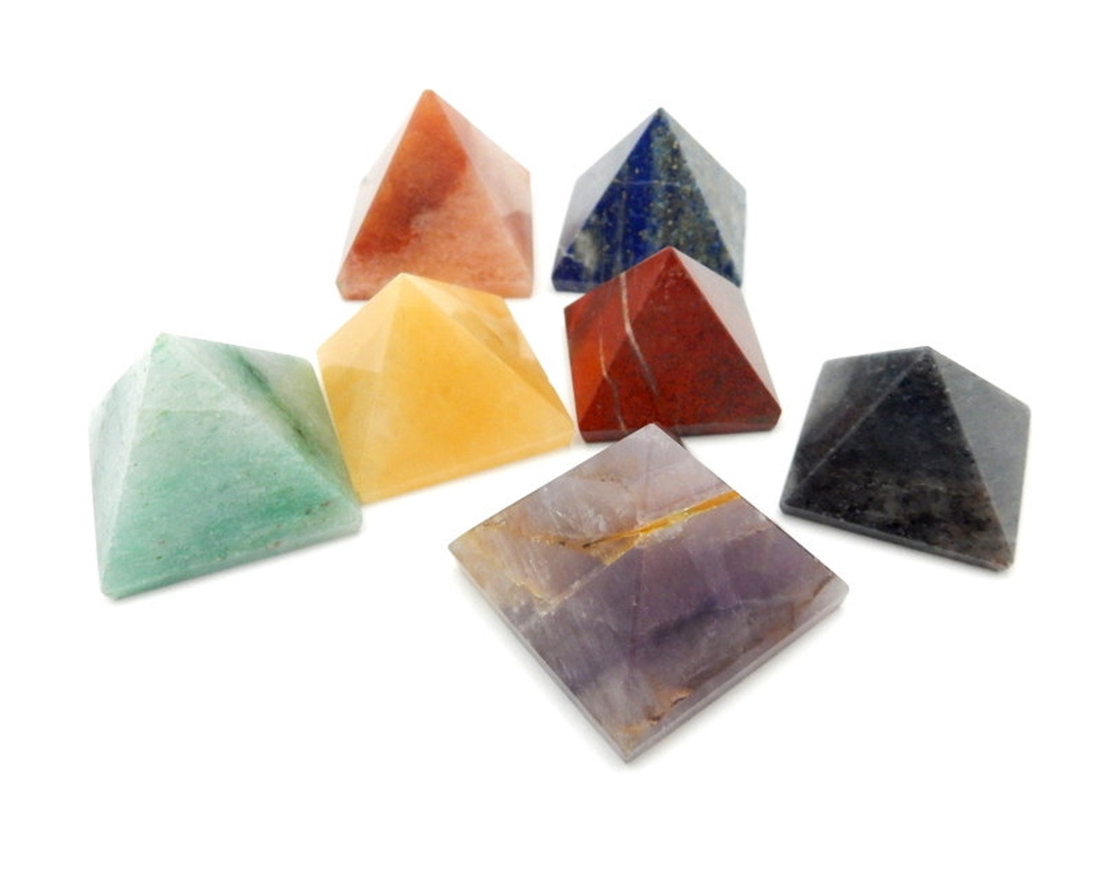 Pyramid Chakra Set Pyramid Shaped Chakra Stone Chakra 7 - Etsy