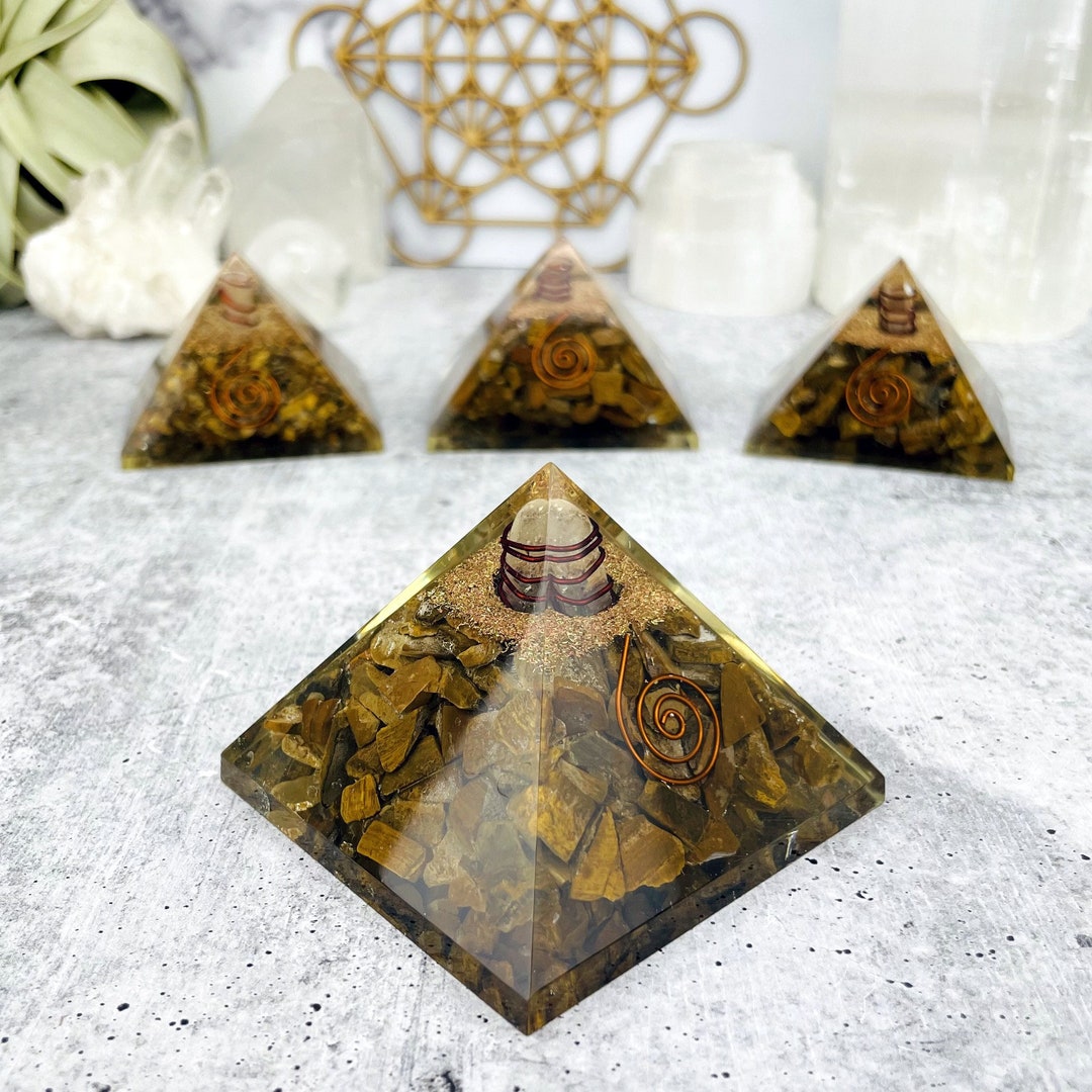 Orgon Pyramide Tigerauge Chips Reiki Metaphysische Wire Wrapping ...