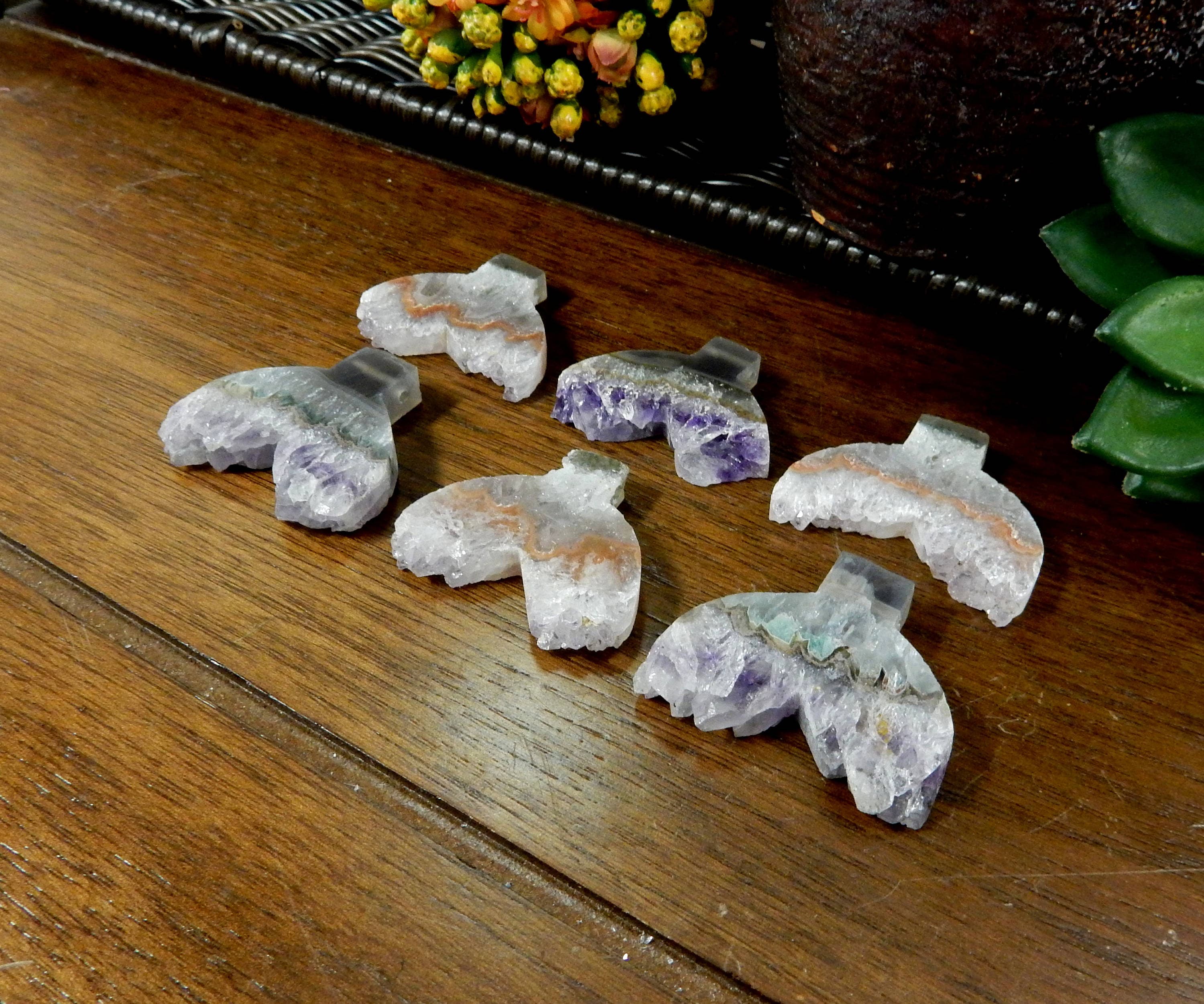 Amethyst Stalactite Slice Mermaid Tail Shaped Cabochon Top - Etsy