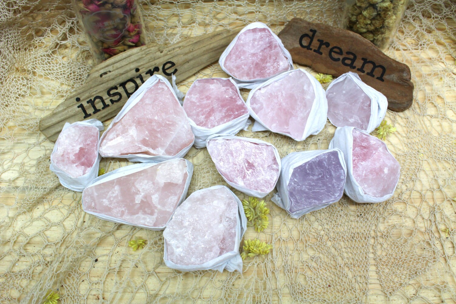 Rough Rose Quartz Flat Box Box Size 7.5x5x2 - Etsy