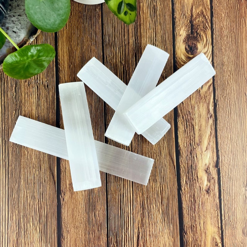Selenite Bars Long Polished Gypsum Rod Metaphysical - Etsy