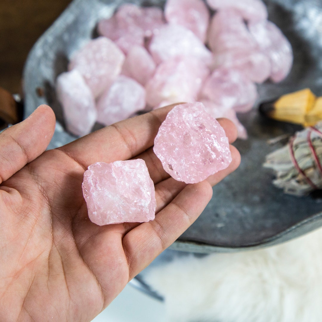 Rose Quartz Rough Stones Chunks 1 Lb Bag Raw Chunks Rough - Etsy