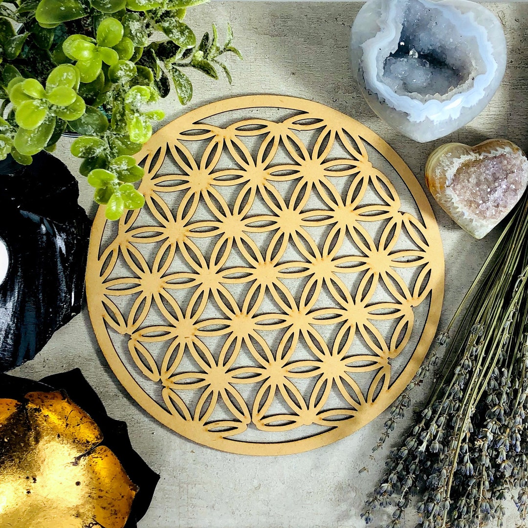 Crystal Grid Flower of Life Wooden Grid (RK17-08) - Etsy