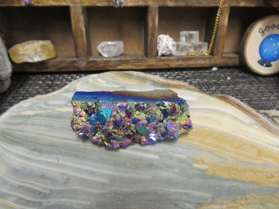 shop with free shipping Mystic Blue Titanium Coated Crystal Quartz ...