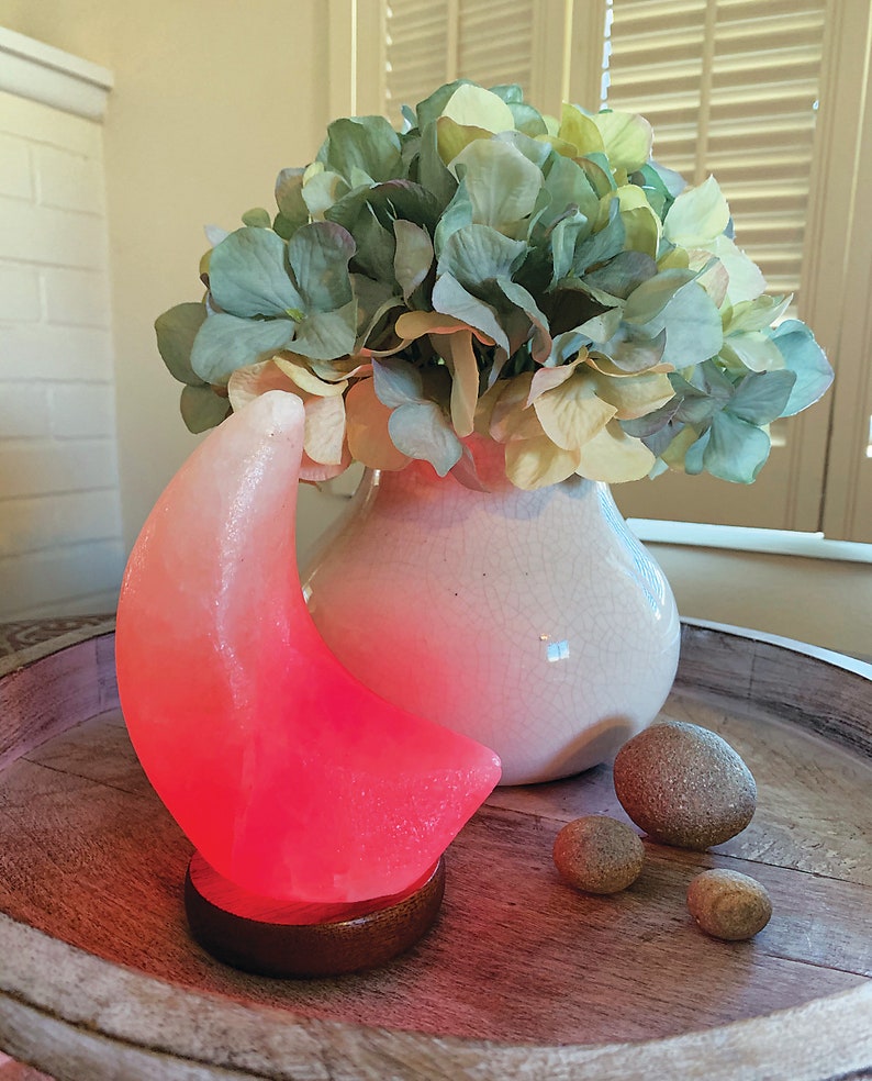 Himalayan Salt Lamp - Moon Light Natural Polished Stone YOU CHOOSE ...