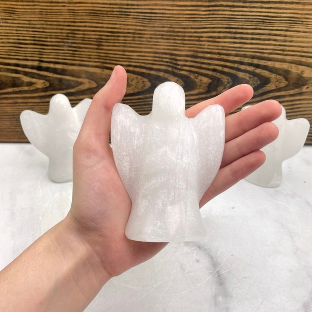Selenite Angel Statue - Etsy