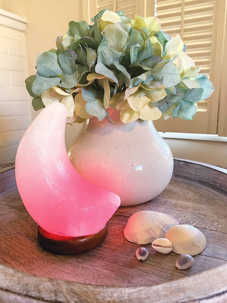 Himalayan Salt Lamp - Moon Light Natural Polished Stone YOU CHOOSE ...