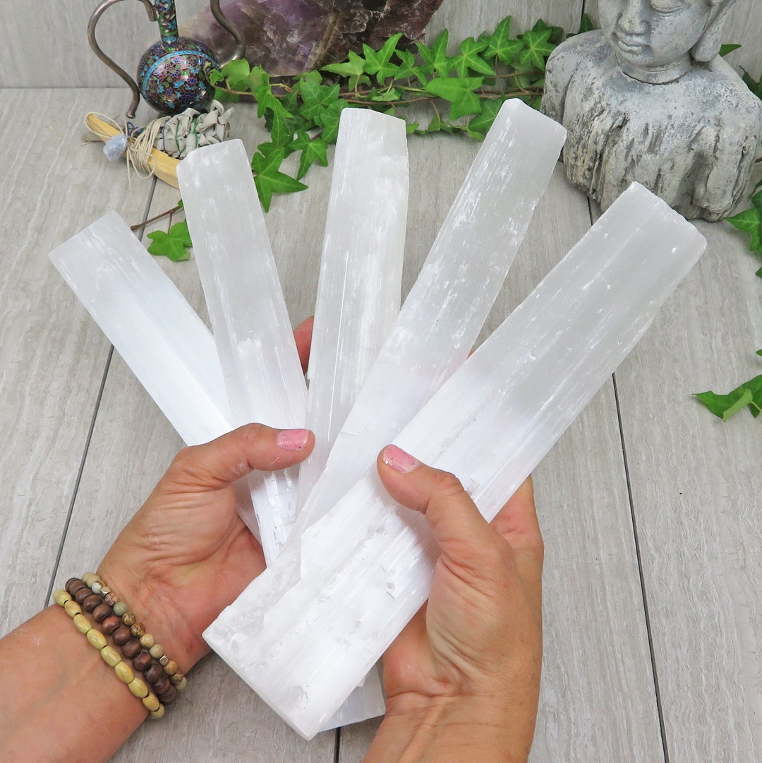 Selenite Crystal Bar - Extra Long Gypsum Rod - Metaphysical - Charging ...