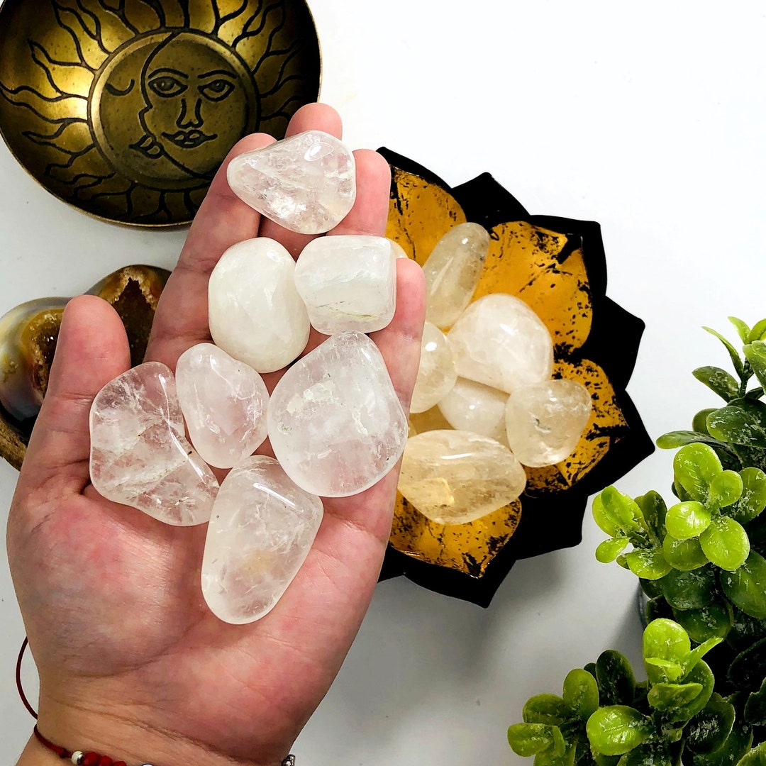 1 Lb Crystal Quartz Tumbled Gemstones – Polished Stones, Jewelry ...