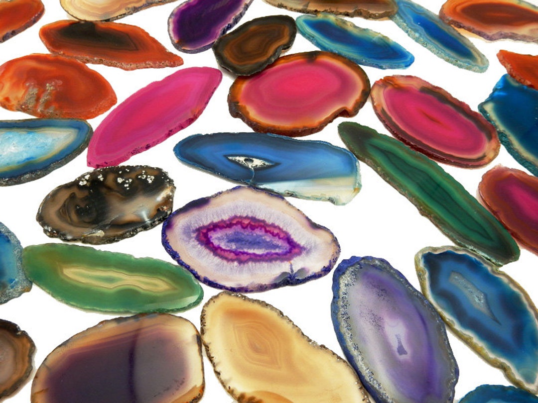 AGATE SLICE ASSORTED Crystals - Art Projects Supplies - Brazilian Agate ...