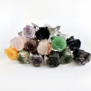 Crystal Rose - Carved Stone - Etsy