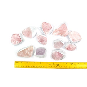 Rough Rose Quartz Flat Box Box Size 7.5x5x2 Brazilian Crystals and ...