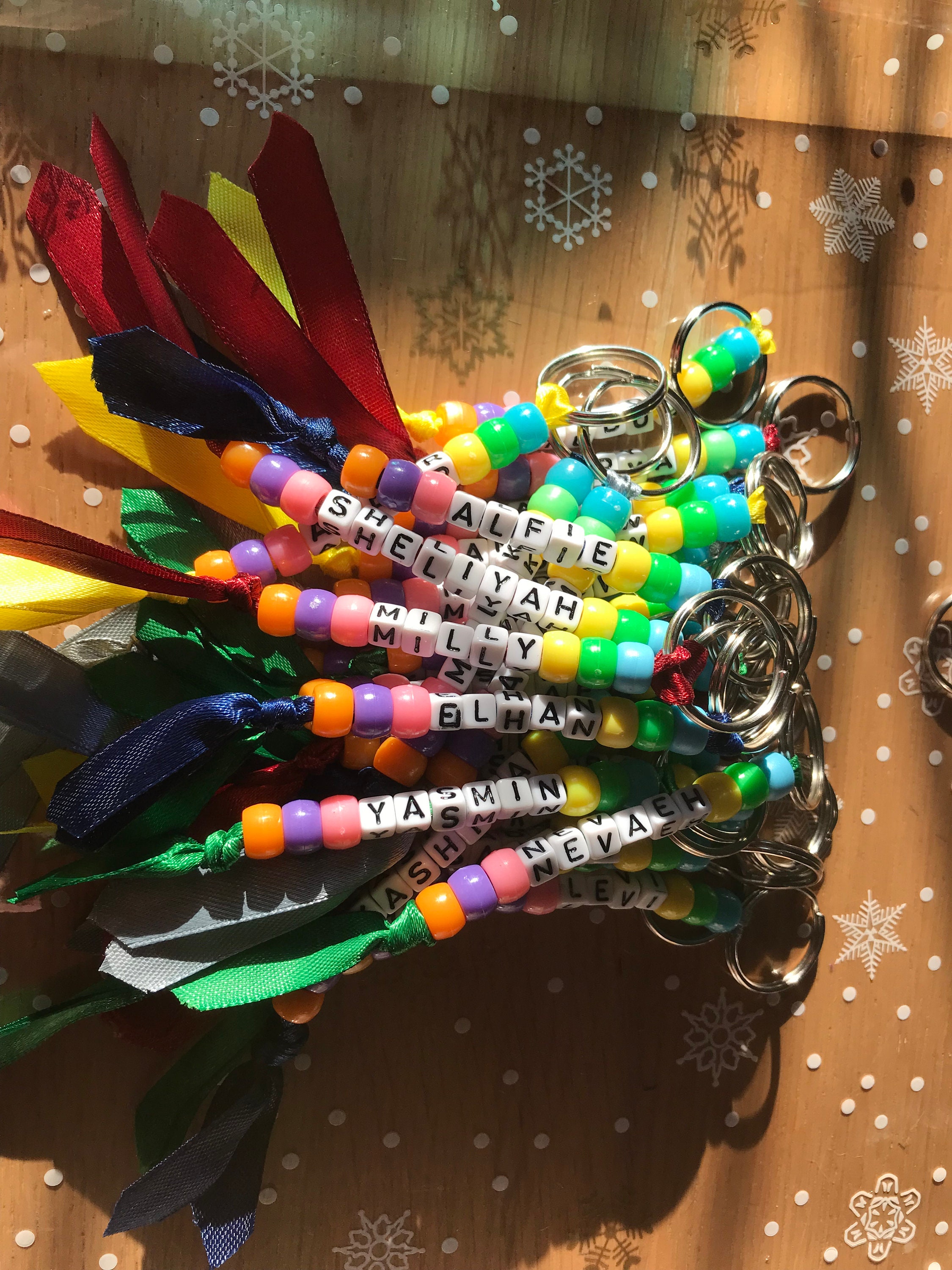 Pretty Personalised Key-rings Party Gifts/ End of Year Gifts - Etsy UK