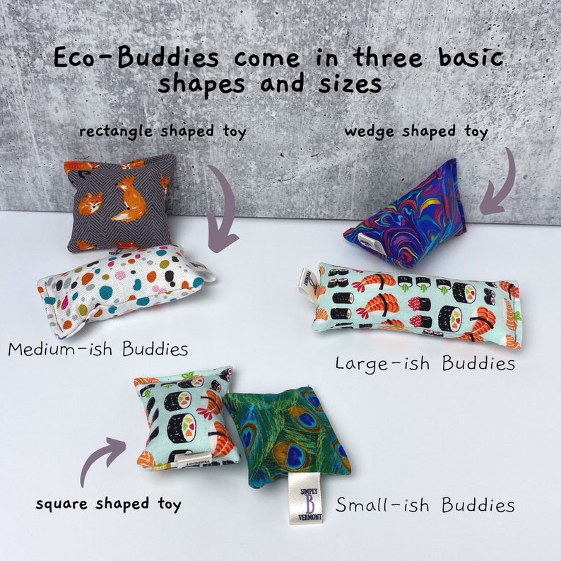 Three Pack of Catnip Toys eco-buddies Zero Waste | Etsy