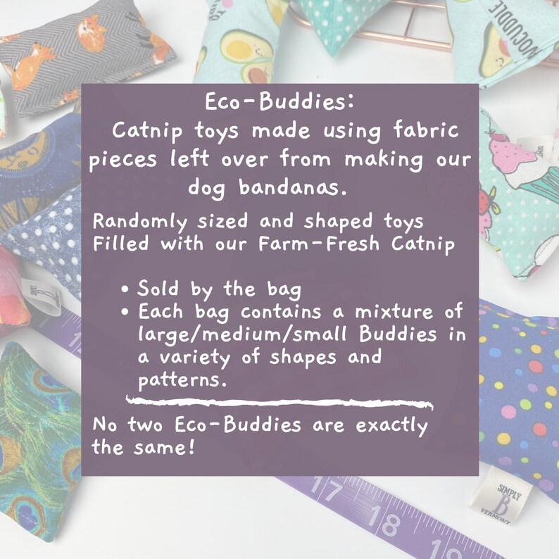 Three Pack of Catnip Toys eco-buddies Zero Waste | Etsy