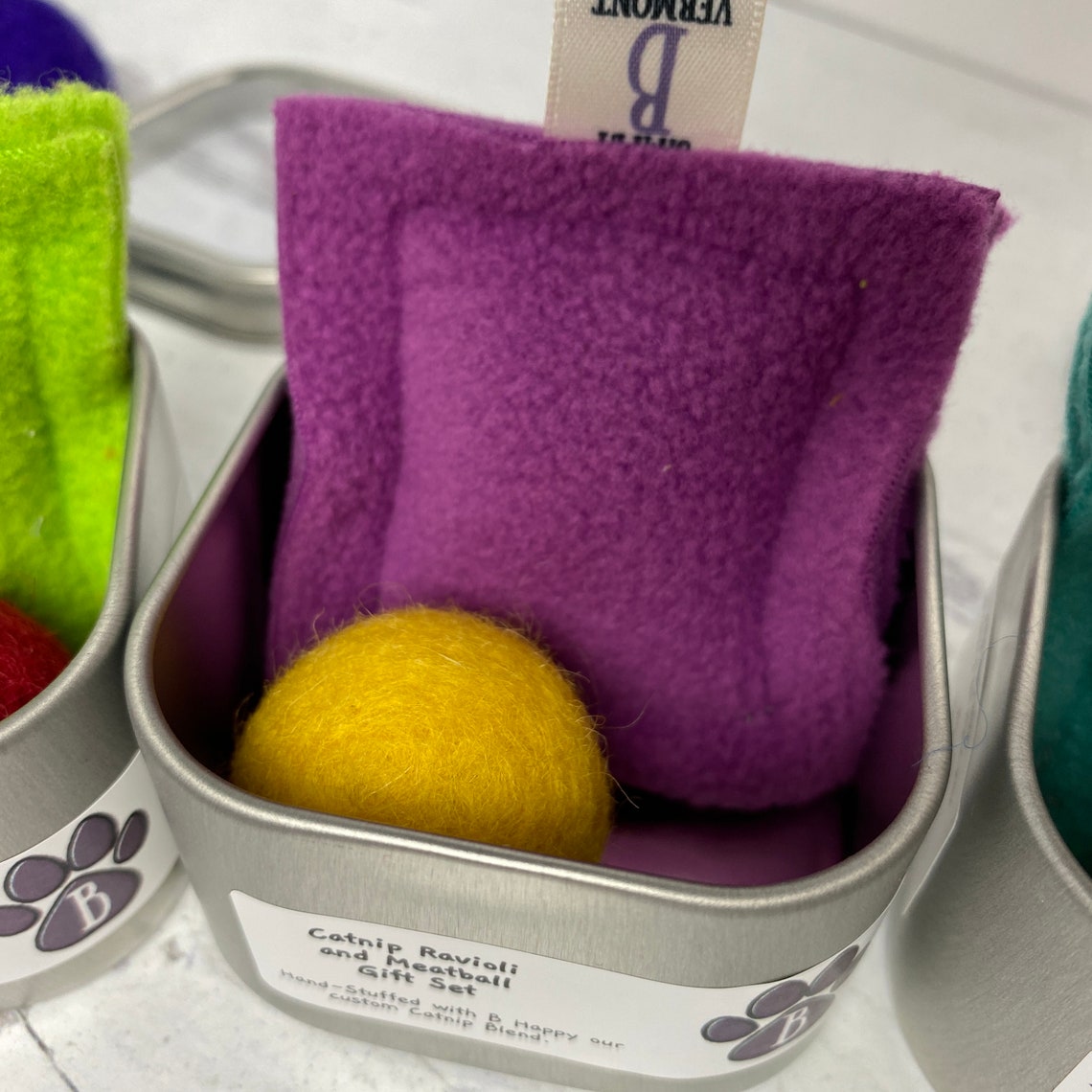 Catnip Filled Ravioli and Felted Meatball Cat Toy Gift Set - Etsy