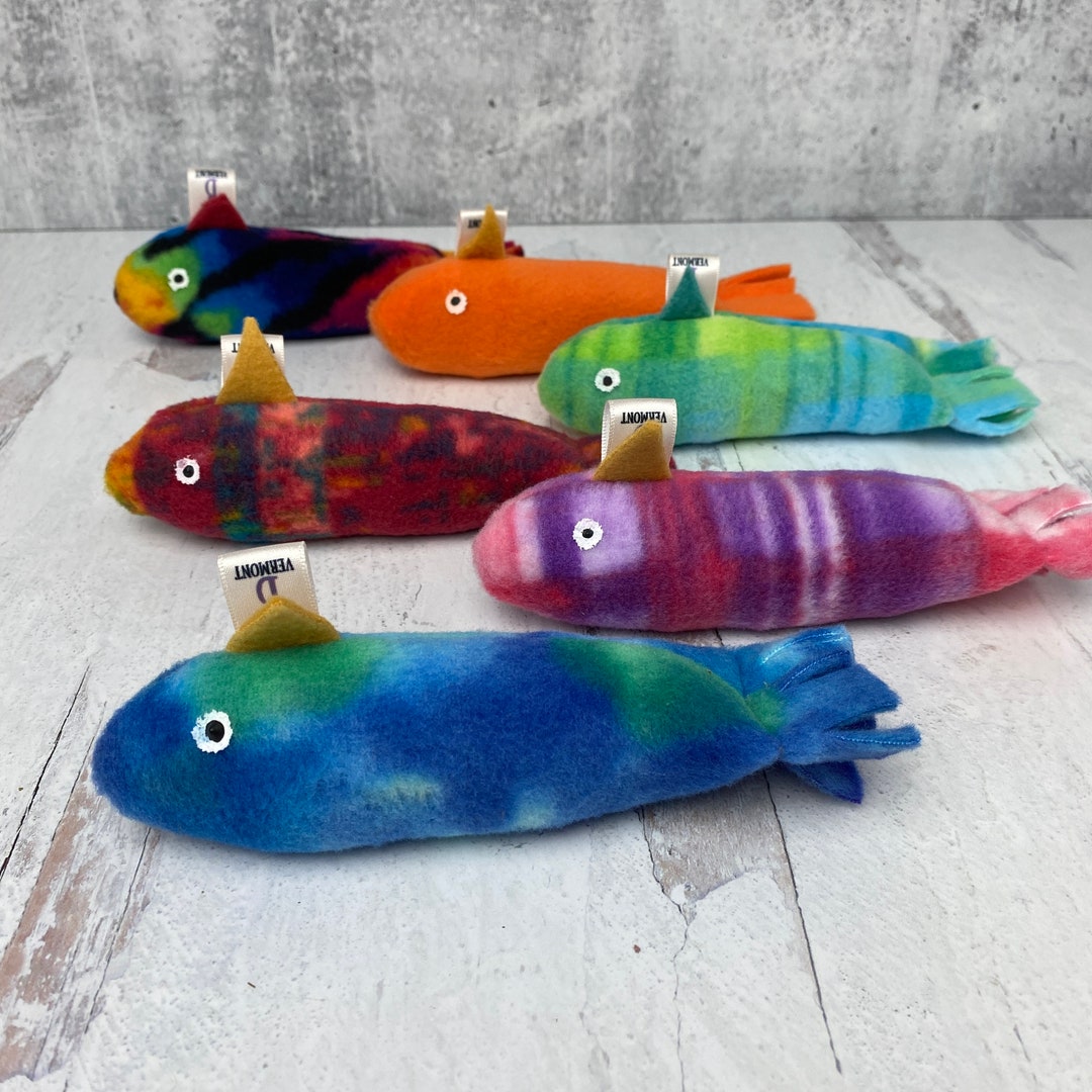 Fish Catnip Toy "jack the One Eyed Catfish" Handmade Fleece Cat Toy ...