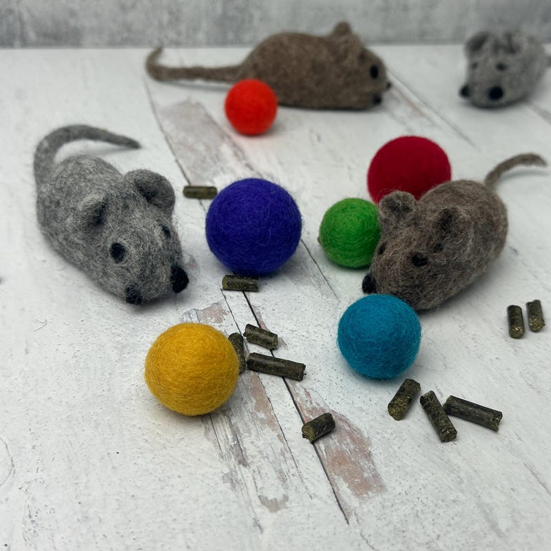 Handmade Catnip Mouse Toy - Etsy