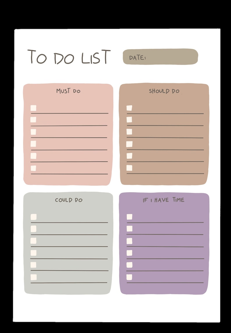 To Do List. Digital Download. - Etsy