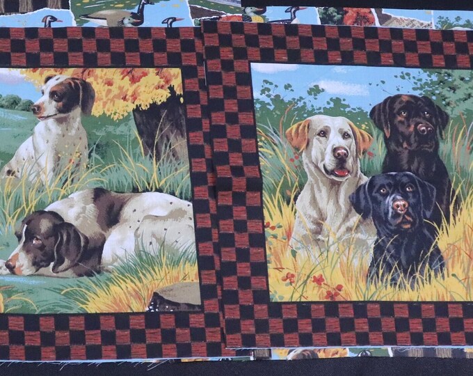 Spring Industries Fabric Panels Hunting Dogs Retriever Pointer Setter ...