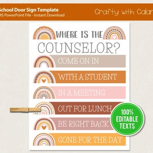 School Door Sign Template Personalized Door Sign Where is - Etsy
