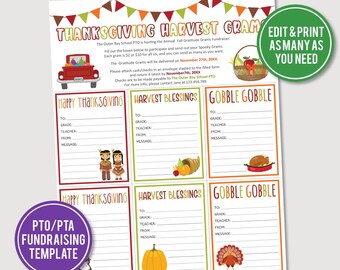 Gratitude Gram Template - Etsy