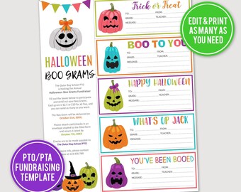 EDITABLE Boo Gram Fundraiser Flyer Template Halloween Candy - Etsy