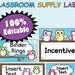 Classroom Supply Editable Label, Owl Classroom Theme, Owl Classroom ...