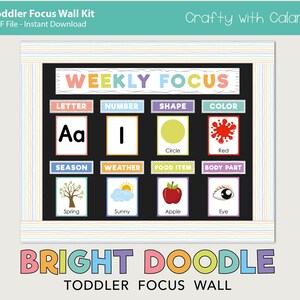 Toddler Focus Wall Template, Preschool Learning Wall, Classroom Circle ...