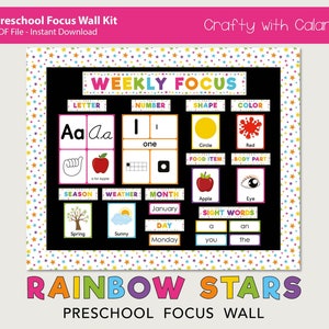 Preschool Focus Wall Template, Preschool Learning Wall, Classroom ...
