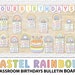 Birthday Board Classroom Decor, Rainbow Classroom Theme, Editable ...