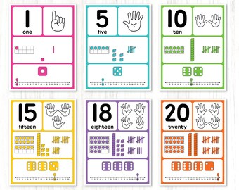 Classroom Number Poster, Preschool Number Poster, Number Poster 1-20 ...