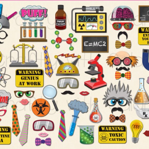 Science Party Photo Props Photo Booth Printable/ Scientist - Etsy