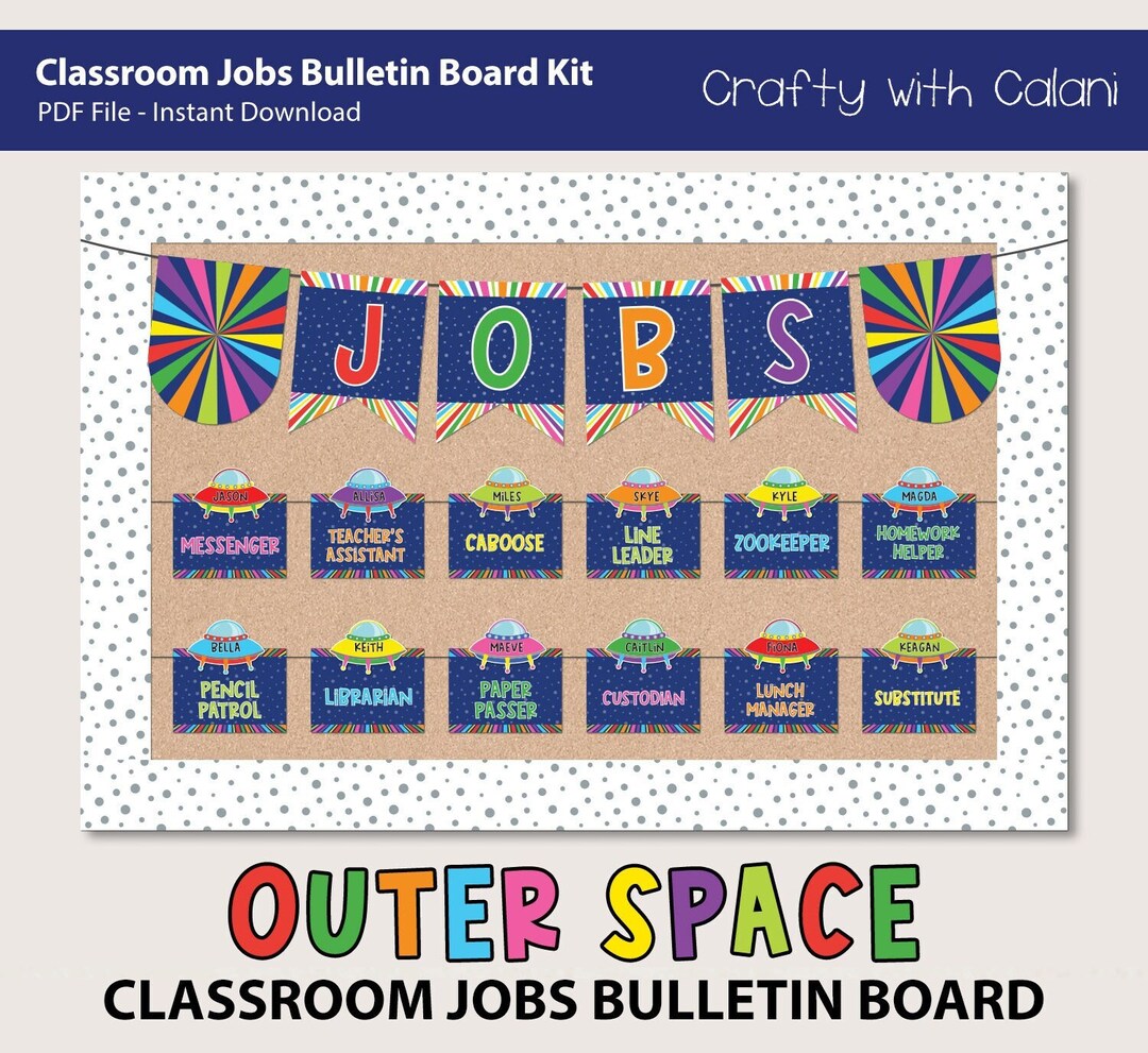 Space Classroom Jobs Display, Classroom Job Chart, Galaxy Job Cards ...