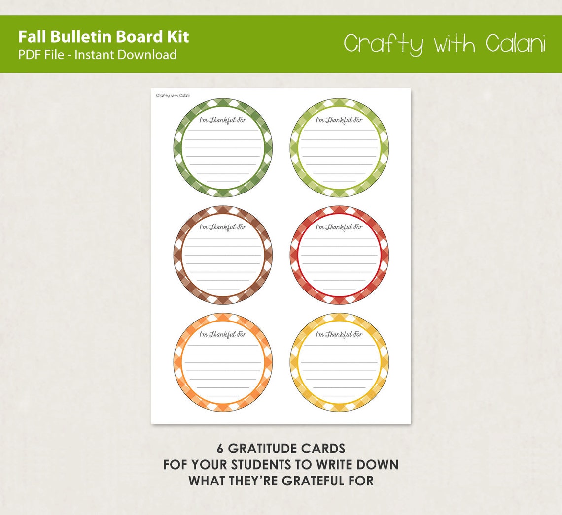 Thanksgiving Bulletin Board Kit Gnome Bulletin Board Fall - Etsy