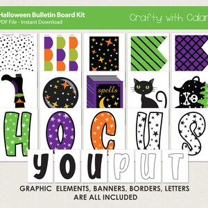 Halloween Bulletin Board, Halloween Classroom Door Decor, Witch ...