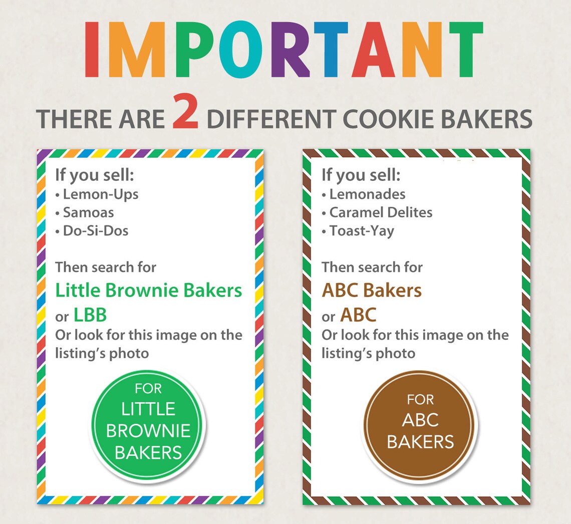 Girl Scout Cookie 2023 Door Hanger ABC Cookie Door Sign - Etsy