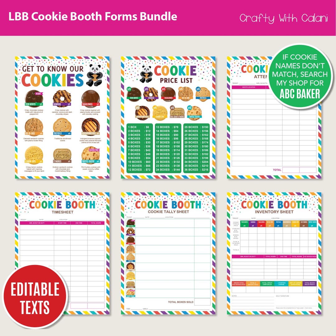 Girl Scout 2025 Cookie Booth Template, LBB Cookie Booth Marketing ...